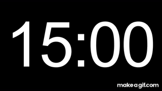 15 minute HD COUNTDOWN TIMER - no sound on Make a GIF