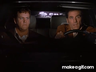 Kramer test drives car on Seinfeld on Make a GIF