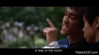 Finger Pointing to the Moon - Bruce Lee (HD) ORIGINAL on Make a GIF