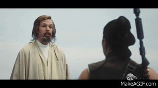 Star Wars: The Last Jedi - Luke Skywalker Meets Rey on Make a GIF
