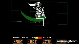 Undertale - Undyne Neutral Fight Death on Make a GIF
