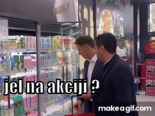 Siniša mali i toma mona kupuju parizer on Make a GIF