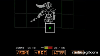 Undertale - Undyne Neutral Fight Death on Make a GIF
