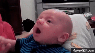 Camera Shy Baby on Make a GIF