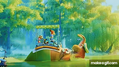 Zootopia 2 Movie 2025 - Nick and Judy are swim on Russ boat on Make a GIF