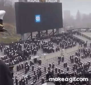 DVD logo hitting corner in Michie Stadium on Make a GIF