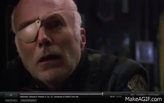 What the frak - Colonel Tigh - Battlestar Galactica on Make a GIF