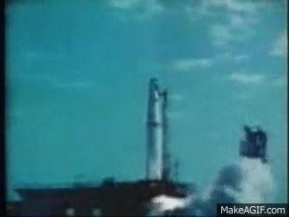 Early U.S. rocket and space launch failures and explosion on Make a GIF