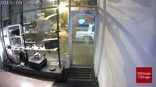 Thief Crashes Through Drone Shop Window on Make a GIF