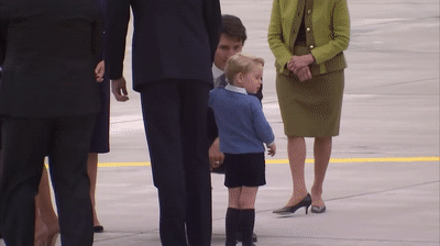 Prince George leaves Justin Trudeau hanging on Canada visit on Make a GIF