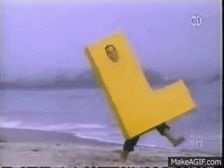Sesame Street - L on the beach on Make a GIF
