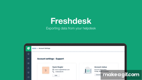How to perform data export from Freshdesk on Make a GIF