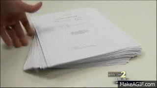 Papers dropping on Make a GIF