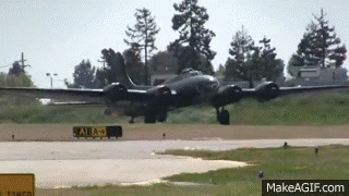 B-17 Takeoff and Flyover on Make a GIF