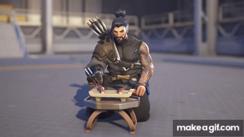 Hanzo Eating Sushi Animation Overwatch 2 on Make a GIF