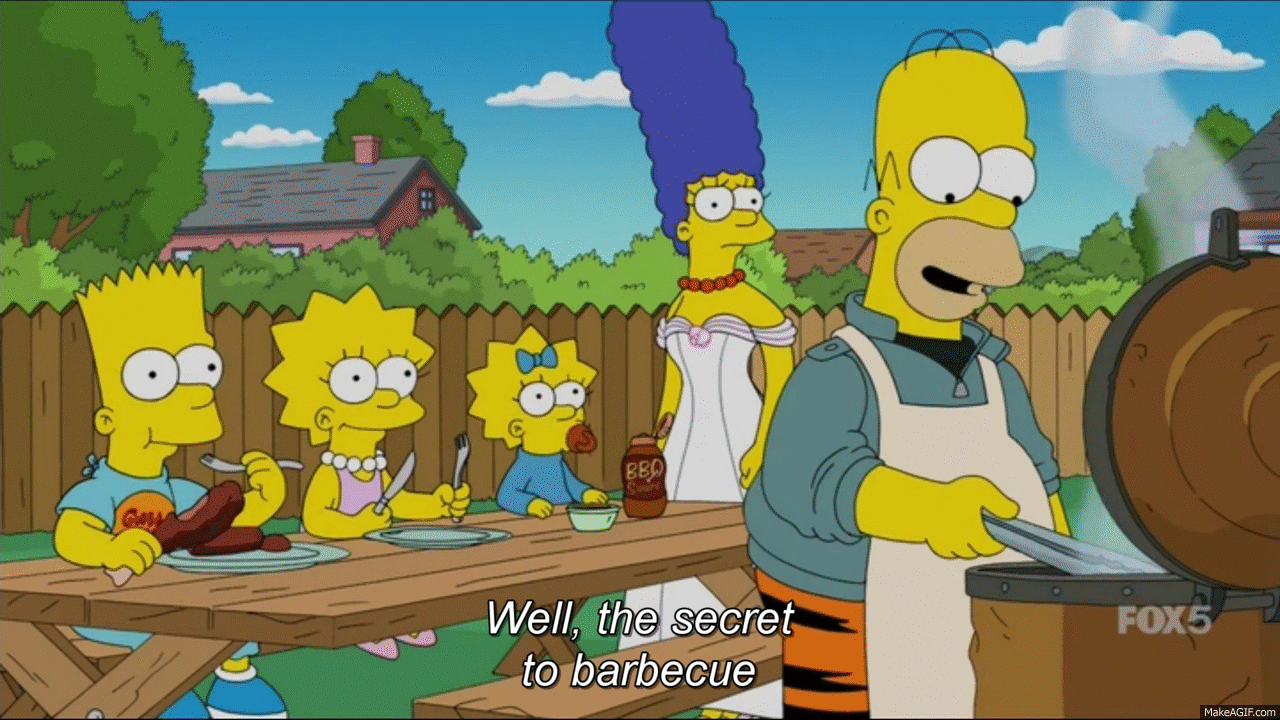 simpson - BBQ on Make a GIF