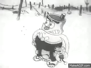 Evil Mickey attacks Japan - A 1936 japanese animation on Make a GIF
