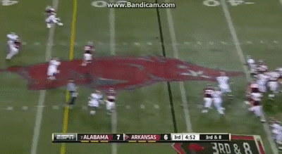 College Football Alabama Crimson Tide Vs The Arkansas Razorbacks on ...