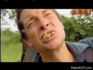 Man vs. Wild - Eating Giant Larva on Make a GIF