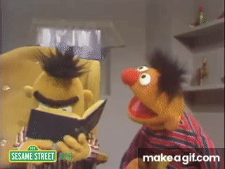 Sesame Street: Ernie Gets Bert to Exercise on Make a GIF