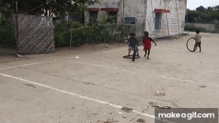 VILLAGE FUNNY VIDEO Waste tire game at village / Indian village kids ...