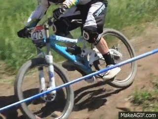 Super Slow Motion Downhill Bike Suspension on Make a GIF