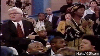 1994 - Phil Donahue Show - Dr. Khalid Muhammad - HD on Make a GIF