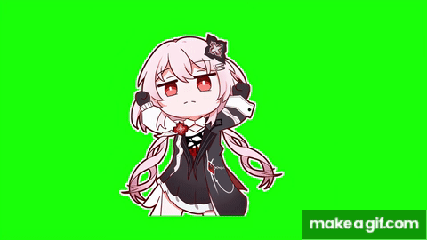 Evernight (HSR) Chibi Dance Green Screen (Free to Use 4K ) on Make a GIF