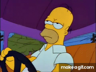 homero se queda dormido conduciendo on Make a GIF