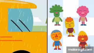 The Wheels On The Bus | Noodle & Pals | Songs For Children on Make a GIF