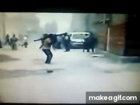 Guy shoots RPG and explodes on Make a GIF