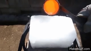 Pouring Molten Copper Onto Ice Is a Really Bad Idea on Make a GIF