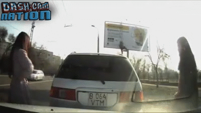 CRAZY Girl Texting Crashes THEN Guy FALLS Off Billboard ! on Make a GIF