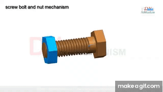 Screw bolt and nut mechanism on Make a GIF