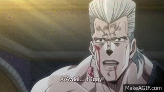 【HD】ジョジョ: Stardust Crusaders - Iggy's Death on Make a GIF