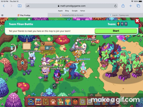 How to go on the titan in prodigy math game on Make a GIF