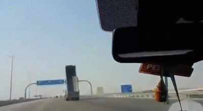 Truck Crashes into a Highway Sign on Make a GIF