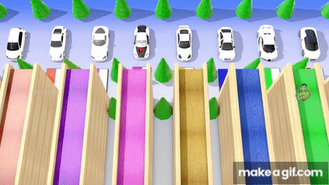 Coloring and Parking Street Vehicles Toys | 3D Animated Videos | Cars ...