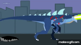 Shin Godzilla vs Zilla Jr | DinoMania - Godzilla Cartoons on Make a GIF