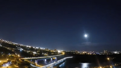 Edmonton B roll Moon River City shot motion on Make a GIF