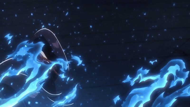 TYBW Yoruichi Shihoin flames on Make a GIF
