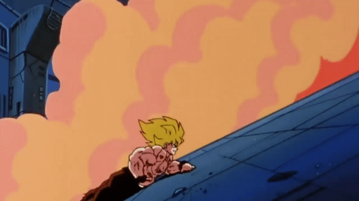 Goku trys to escape Namek on Make a GIF