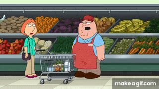 Family Guy - I disappear into the produce mist on Make a GIF