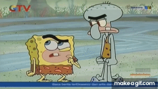 Spongebob dan Patrick Zaman Prasejarah on Make a GIF