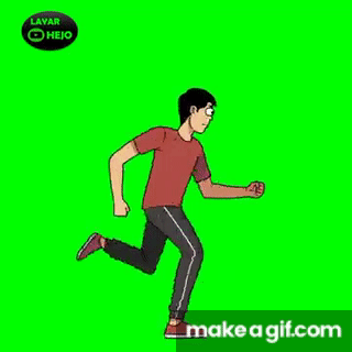 Green Screen Berlari | Running 02 on Make a GIF