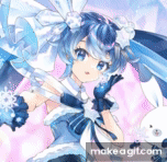 snow miku 2025 on Make a GIF