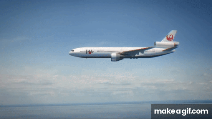 Japan Airlines Flight 907/Japan Airlines 958 - Animation on Make a GIF