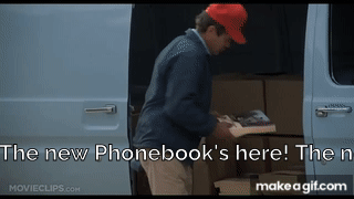 The new phonebook is here (The Jerk) on Make a GIF