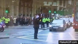 London Met Police Attack Peaceful Protestor on Make a GIF
