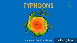 How Typhoons Are Formed | Animation on Make a GIF